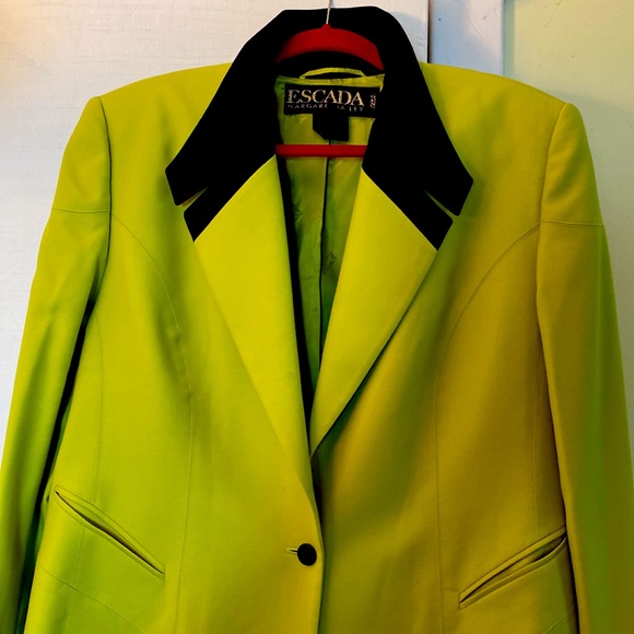 Escada | Jackets & Coats | Escada Beautiful Virgin Wool Logo Lined ...